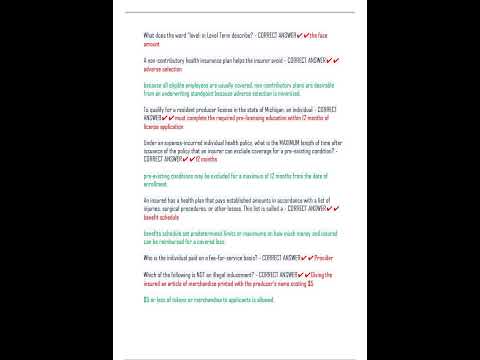 XCEL LIFE INSURANCE FINAL EXAM XCEL SOLUTIONS LIFE INSURANCE EXAM 250 QUESTIONS AND CORRECT DETAILED