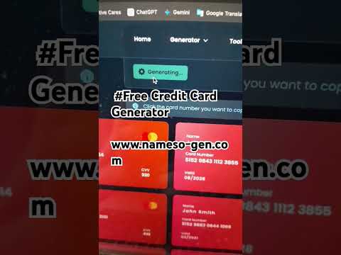 Fake Credit Card | For free trial credit card generator 2024