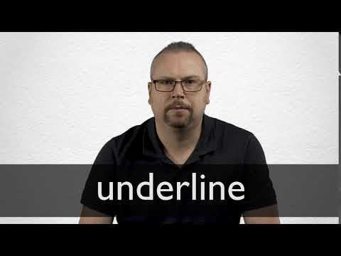 UNDERLINE definition and meaning | Collins English Dictionary