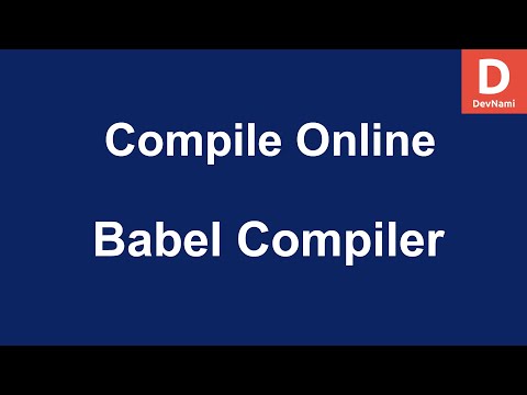 Babel Compiler How to Use Online Javascript Compiler REPL