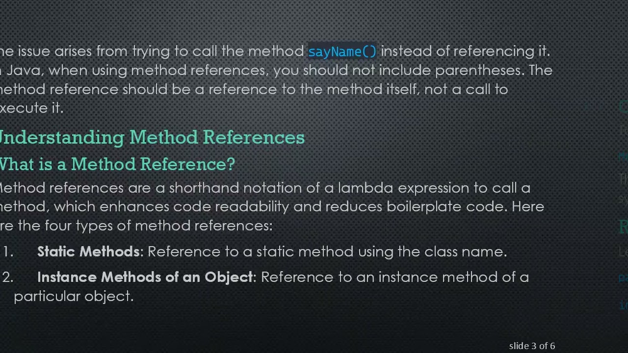 Understanding the Syntax Error in Java Method References: A Simple Fix