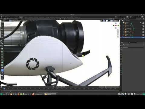 Portal Gun | Modeling and texturing