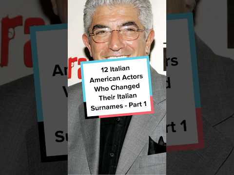 12 Italian American Actors Who Changed Their Italian Surnames - Part 1