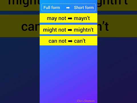 Full form and short form of helping verbs | Part 6 | #english #shorts #grammar #dearschoolmate