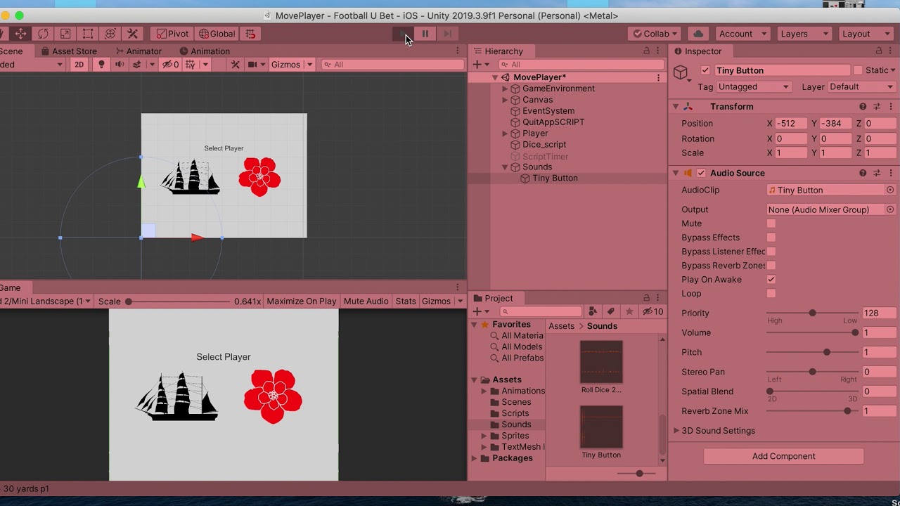 Unity | Play Sound On Click Button - No Scripting