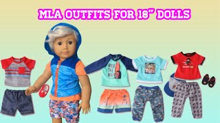Unboxing Opening Review of New My Life As MLA Boy Outfits for 18” AG American Girl Dolls