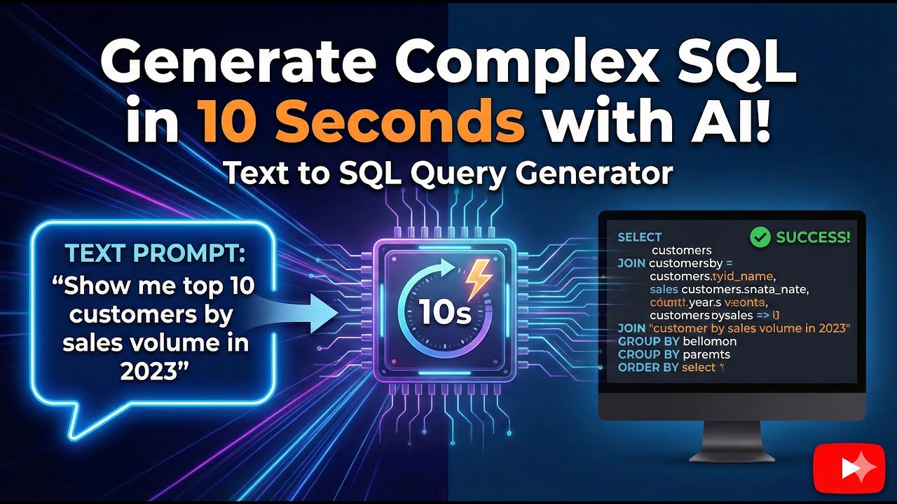 Generate Complex SQL in 10 Seconds with AI! | Text to SQL Query Generator