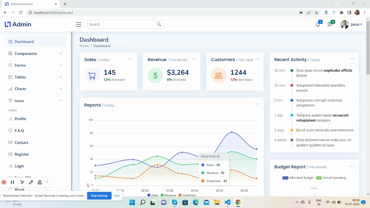 Angular 14 Free Admin Dashboard Template Download