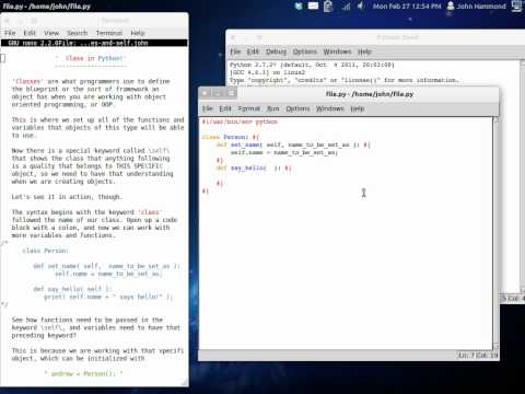 Python 27 Classes and Self