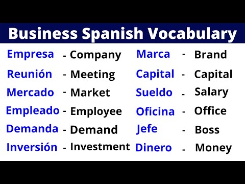 Business Spanish Vocabulary you need to know!