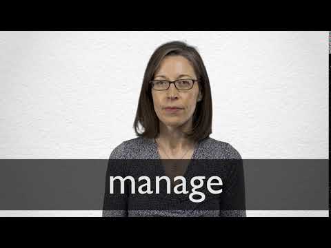 How to pronounce MANAGE in British English