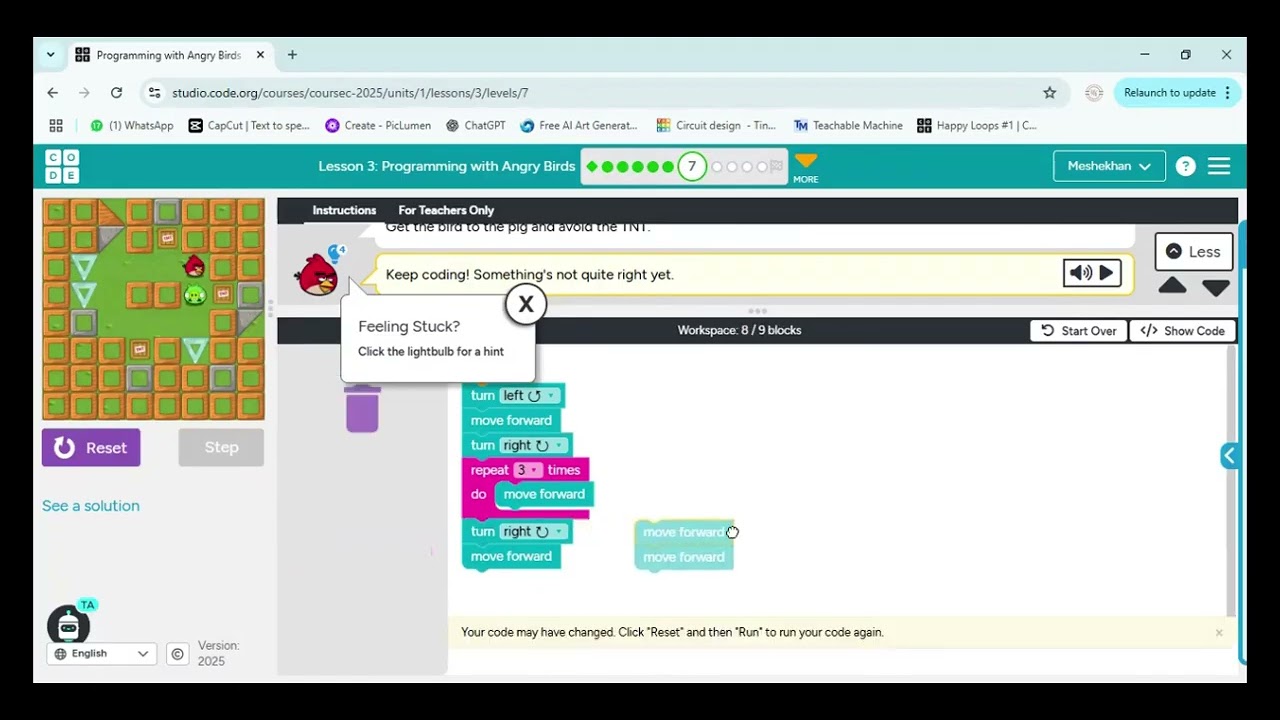 Code.org Course C Lesson 3 | Complete Coding Walkthrough for Beginners