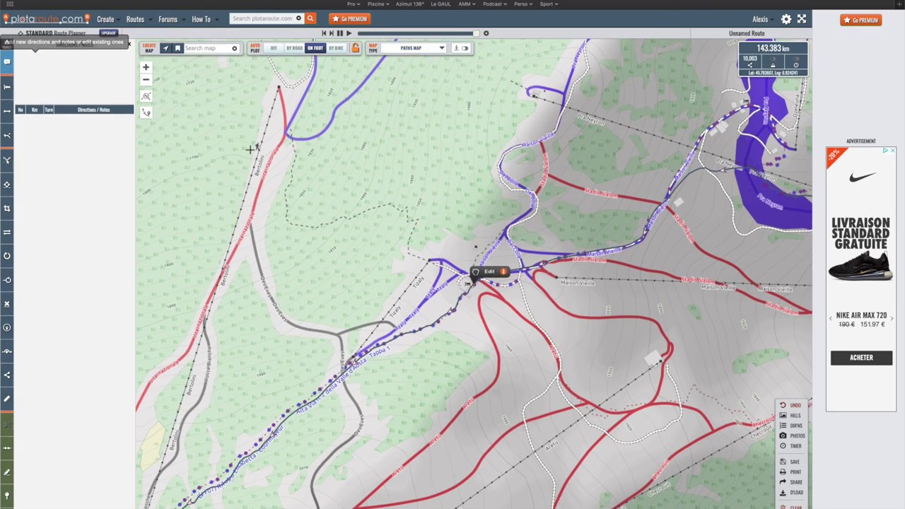 Utilisation de plotaroute