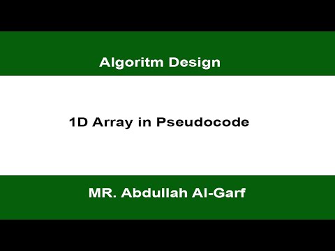 1D ARRAY in Pseudocode and Python