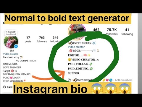 Instagram bio editing Normal to bold text generator😱😱