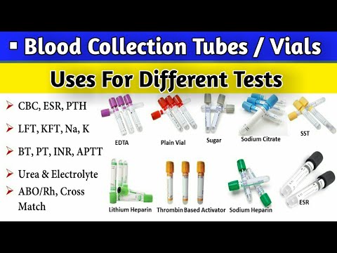Blood Collection Tubes || Types Colors & Uses for different Tests