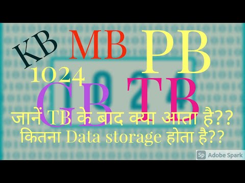 Size of Data storage|| (KB) (MB) (GB)