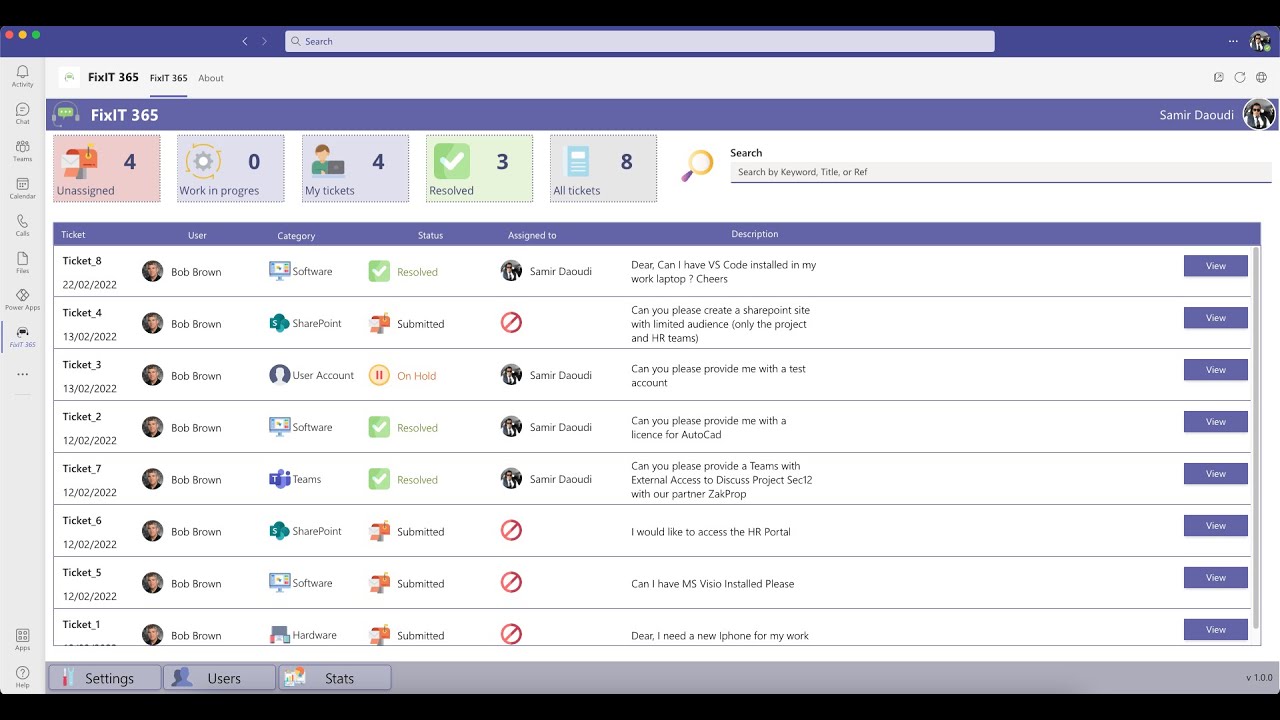 Fixit 365 - HelpDesk Solution fully integrated in MS Teams