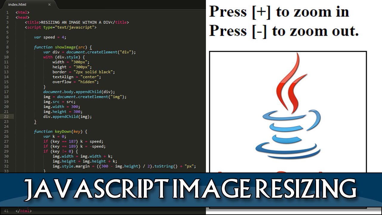 JAVASCRIPT Image zooming within a div