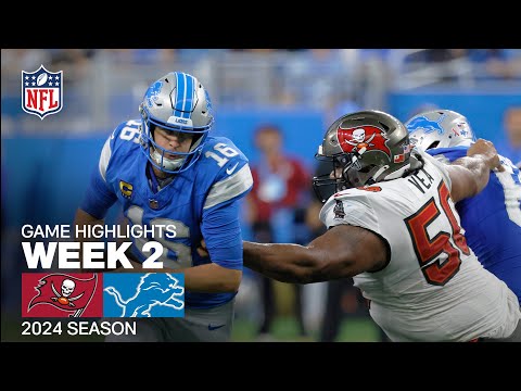 Tampa Bay Buccaneers vs. Detroit Lions | 2024 Week 2 Game Highlights