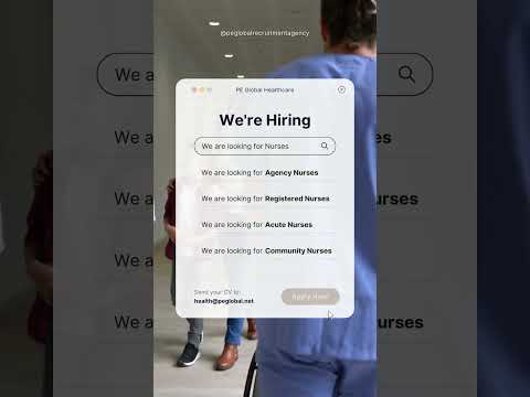 PE Global Healthcare We're Hiring Nurses