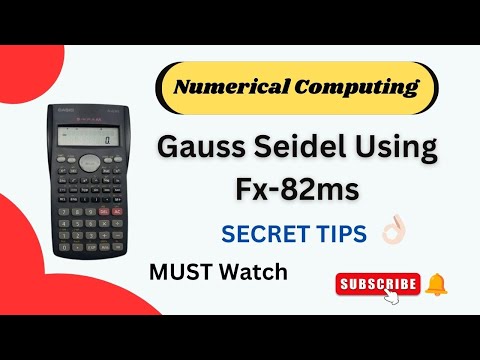 Gauss Seidel Using fx-82MS | Numerical Analysis | Reader Jump
