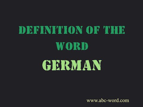 Definition of the word "German"