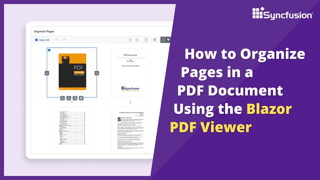 How to Organize Pages in a PDF Document Using the Blazor PDF Viewer