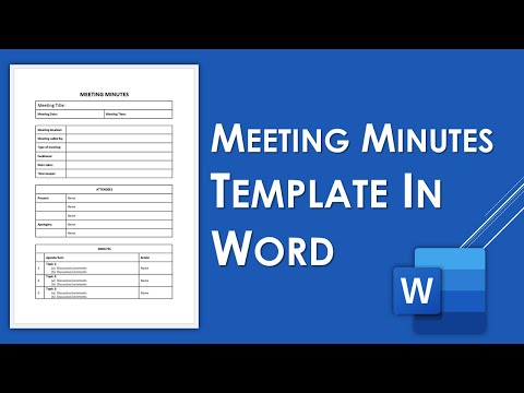How to Design Meeting Minutes Template in Word | Meeting Minutes Template Design