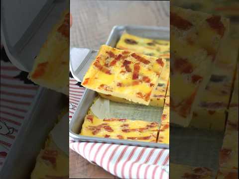 Sheet Pan Eggs #recipe #easybreakfast #bakedeggs #mealprep