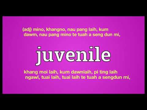 juvenile meaning in English Ngawn