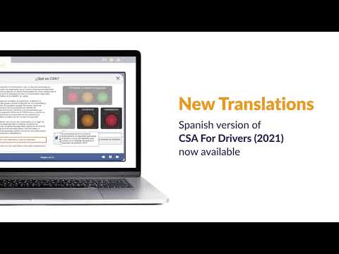 CSA For Drivers -Spanish Translation - CarriersEdge Course Preview
