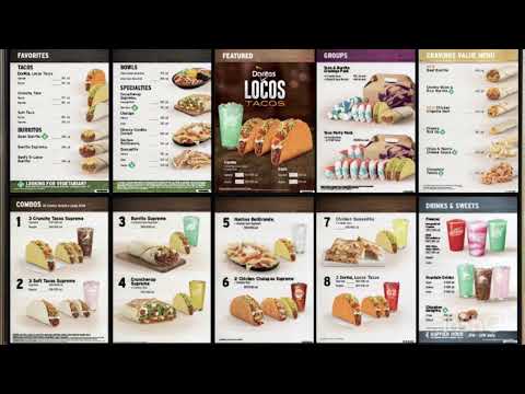 taco bell menu screen