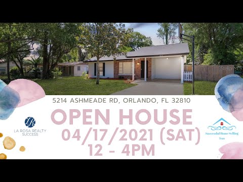 π‘πHouse Tour! π‘π JUST LISTED! 5214 ASHMEADE RD, ORLANDO, FL 32810 / π‘π OPEN HOUSE 04/17/2021 (Sat)