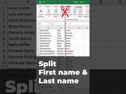 Split First and Last Names into Separate Columns | Excel Tutorials #ctrl_e #split #column #delimiter