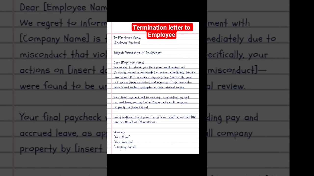 termination letter to employees #letter #termination