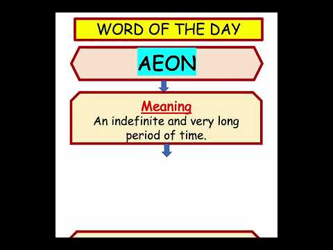 Aeon Vocabulary Meaning and example #wordoftheday #shorts #short #shortvideo #shortvideos #english