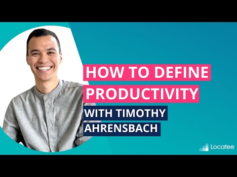 The Workplace Leader Podcast - Timothy Ahrensbach on how to define productivity