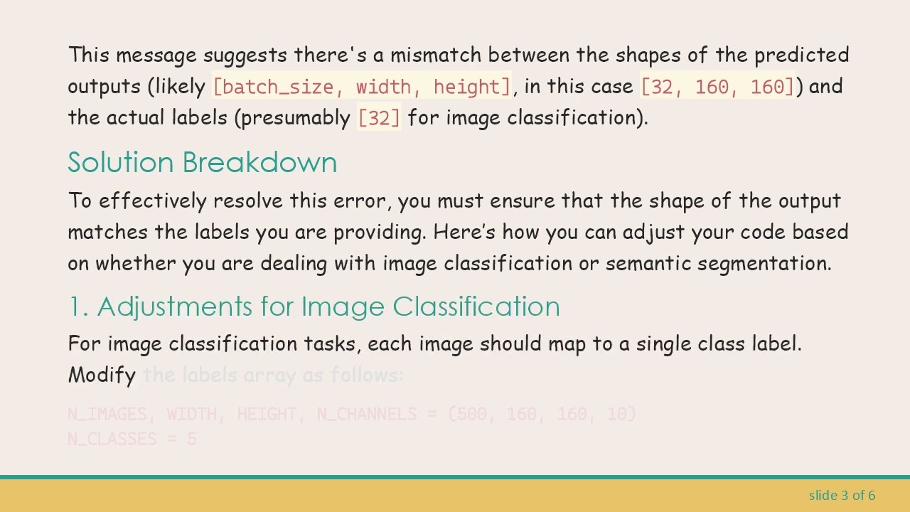 How to Solve the tensorflow.python.framework.errors_impl.InvalidArgumentError in TensorFlow