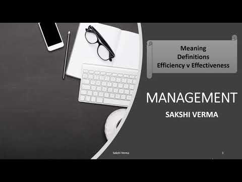 MANAGEMENT | MEANING | DEFINITIONS | EFFECIENCY V EFFECTIVENESS |CLASS 12 |BCOM| BA|BBA | MCOM | MBA