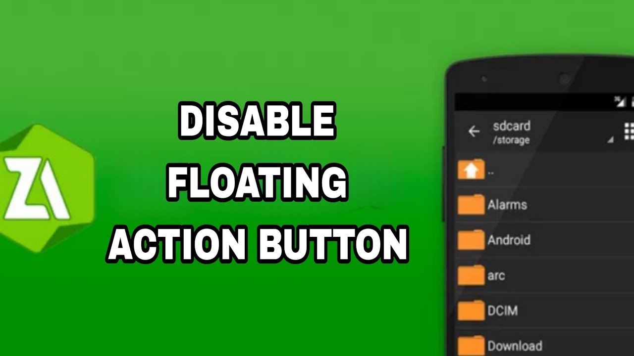 How To Disable Floating Action Button On ZArchiver App