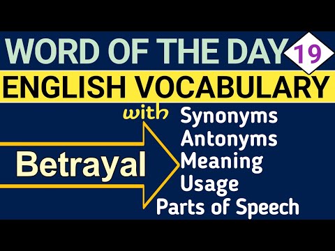 Betrayal Usage And Meaning|English Vocabulary With Example Sentences For Exams