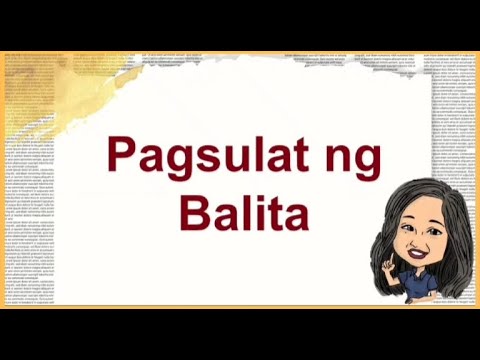 Pagsulat ng Balita