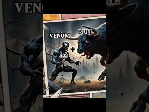 VENOM AND BULL ???????????? AI MIX IMAGE #ai #venom #marvel #youtubeshorts #shorts #viral #subscribe #trend
