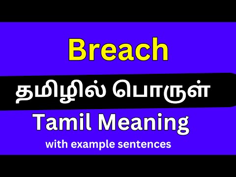 Breach meaning in Tamil/Breach தமிழில் பொருள்