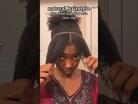 Cute Claw clip hairstyles for short 4c hair #shorts #naturalhairdreams #naturalhairstyles