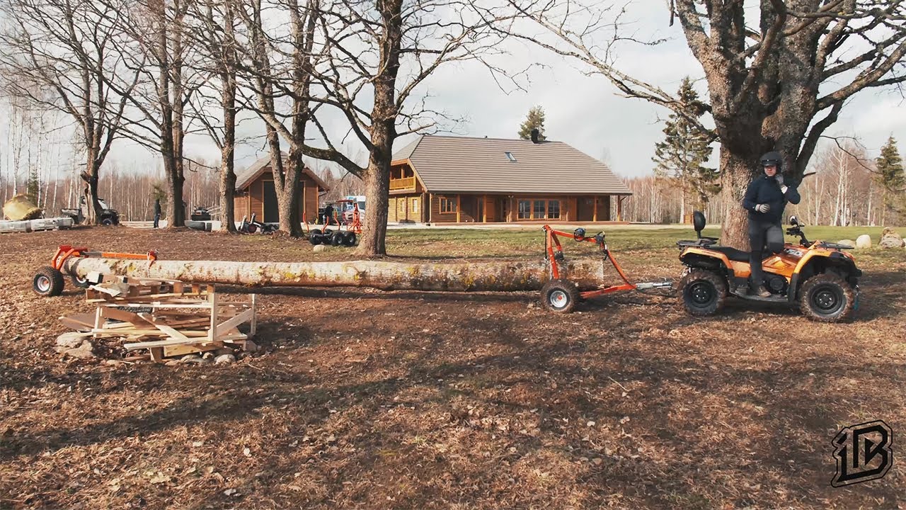 ATV LOG HAULER in action