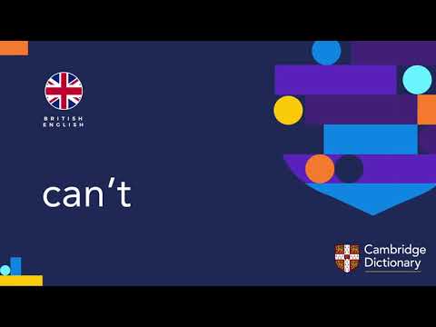 How to pronounce can't | British English and American English pronunciation