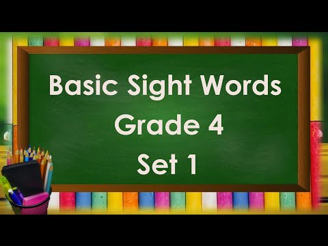 Basic Sight Words Grade 4 Set 1