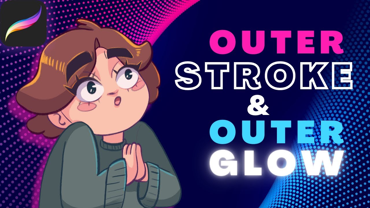 How to Add Outer Stroke & Outer Glow in Procreate